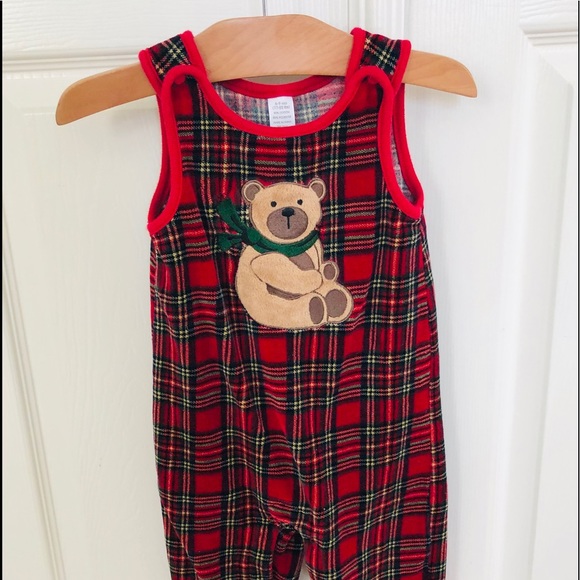 One Pieces | Teddy Bear Corner Vintage Christmas Overalls | Poshmark
